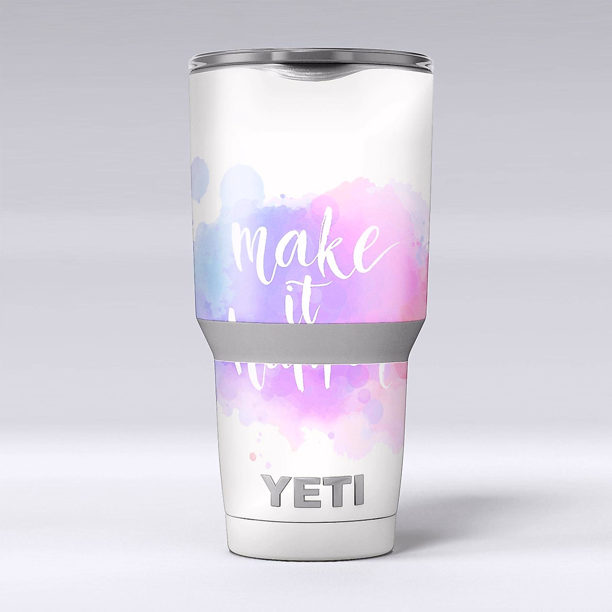 Design Skinz Bright Make it Happen - Skin Decal Vinyl Wrap Kit Compatible with The Yeti Rambler Cooler Tumbler Cups