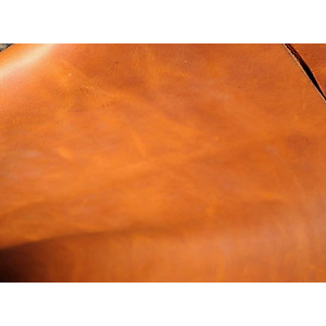 The Tannery Finished Full Grain Cow Genuine Leather Hides Crafts | Home Decor Leather Crafts Tooling Sewing Hobby Workshop Crafting Leather Hides Bourbon Brown 12x12
