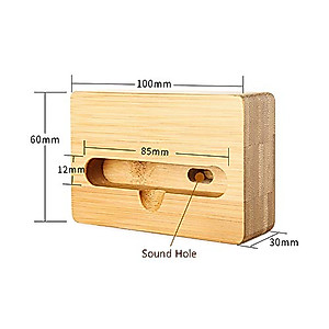 UnnFiko Wooden Sound Amplifier Stand Holder for iPhone, Natural Loudspeaker Mini Megaphone Cell Phone Stand (Square)