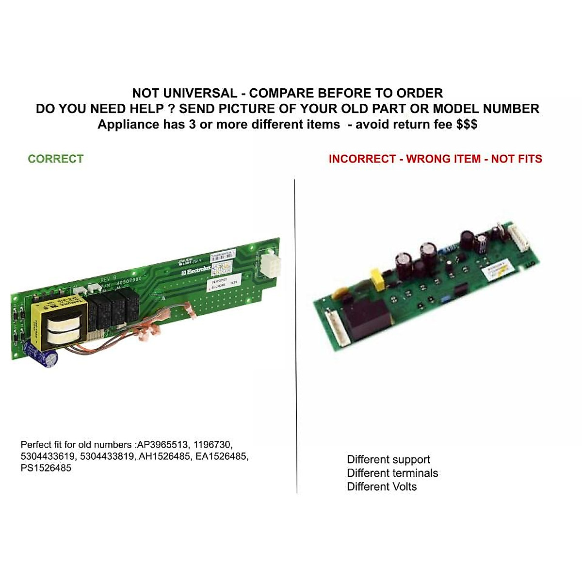 GLOB PRO SOLUTIONS 241708102 CKD3399 Dispenser Power Control Board