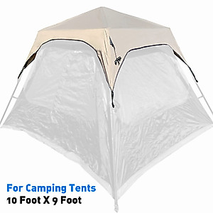 EasyGo Product Rain Fly Accessory - Fits Coleman 6 Person Instant Tent (10 Foot X 9 Foot) Camping Tents – Rain Fly ONLY - Aftermarket Brand
