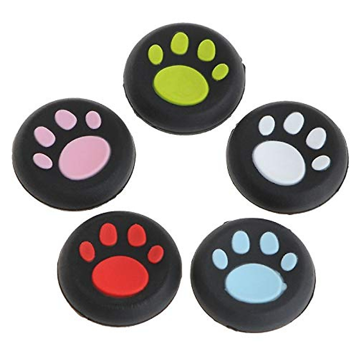 10Pcs/Set Cat Claw Silicone Thumbstick Grips Cap for 4 PS4