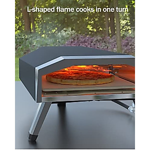 RIEDHOFF 12 Gas Pizza Oven, Outdoor Pizza Oven Propane with Foldable Legs, Portable Pizza Oven for Outside, Backyard, Camping, Party Cooking