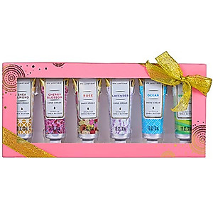 Spa Luxetique Hand Cream Gift Set, Hand Cream for Women, Travel Size Hand Lotion with Natural Aloe and Vitamin E for Dry Skin, Skin Care Hand Lotion Scented Hand Lotion Gift Sets for Women Ideal Gifts for Her Birthday Lotion Sets for Women 6 x 1.0 oz/30ml