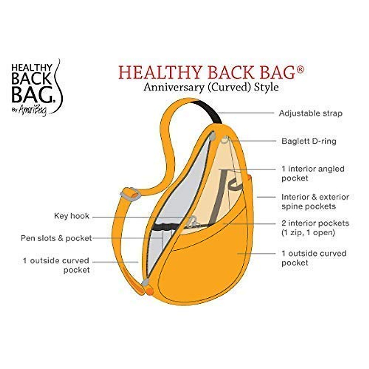 AmeriBag Women's Healthy Back Bag Microfiber Love My Life Small, Chocolate, One Size