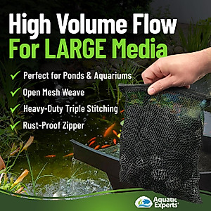 Aquatic Experts Mesh Bags for Bio Ball Filter Media - Perfect for Aquarium and Pond Filtration, (1 Pack 14 inches x 20 inches)