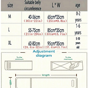 Donhoo Widens Pure Cotton Baby Warm Belly Band, Swaddle Belt, Sleeps to Prevent Cold, Pervent Diarrhea, Suitable for Babies Aged 0-10(Pattern: Bath Elephant), L:33.4x13.8in