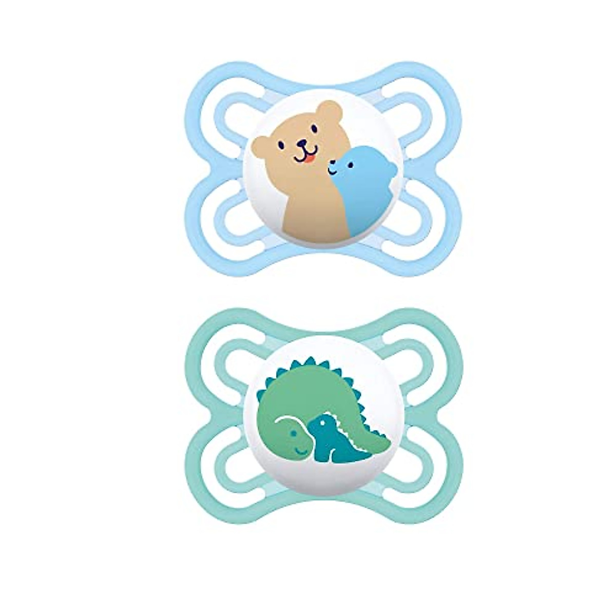 MAM Perfect Baby Pacifier, Patented Nipple, Developed with Pediatric Dentists & Orthodontists, Boy, 0-6 (Pack of 2)