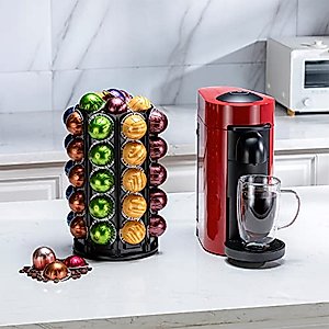 Rice rat for Nespresso Vertuo Pod Holder Carousel Vertuoline With Central Additional Pods Storage (Carousel-50+ Pods)