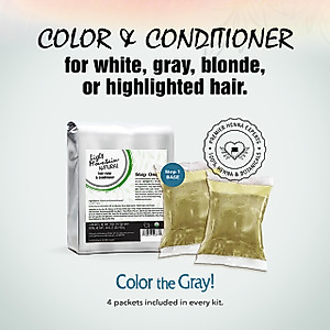 Light Mountain Natural Color the Gray Step 1 - Bulk 1 Pound Powder for Covering White, Gray, or Platinum Blond Hair, 16 Oz