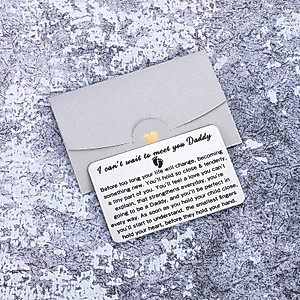 New Dad Wallet Insert Card Daddy to Be Gifts Pregnancy Baby Announcement Gifts for Him New Father Soon to Be Daddy Gifts for Men First Time Dads Gifts from New Mommy Christmas Father’s Day