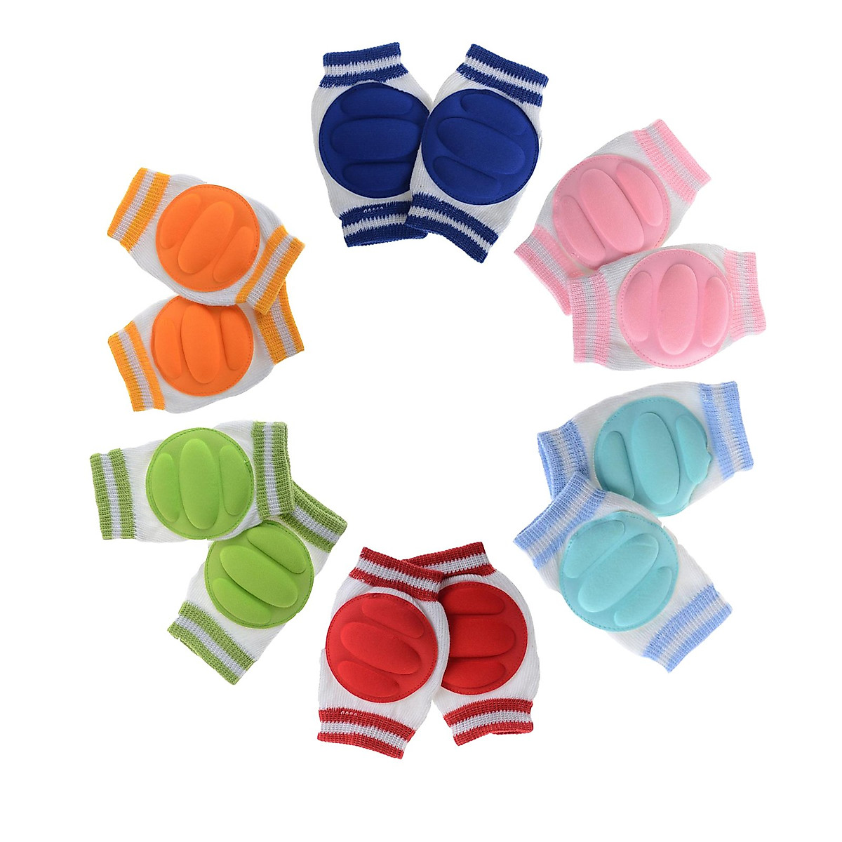 yantu Unisex-Baby Protective Knee Pads for Crawling with Cushion - Anti-Slip - Leg Warm Accessories Pair of 6