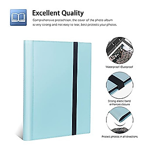 432 Pockets Photo Album for Fujifilm Instax Mini Camera, Polaroid Snap PIC-300 Z2300 Instant Camera, 2x3 Photo Album Book for Fujifilm Instax Mini 11 12 9 Evo 90 70 40 8 7 LiPlay Instant Camera(Blue)