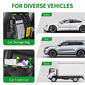 GaRhomxy Car Trash Can, Hanging Car Trash Bag, Large Capacity Foldable Waterproof Litter Garbage Bag Organizer for Cars, SUVs, Trucks, Car Interior Accessories