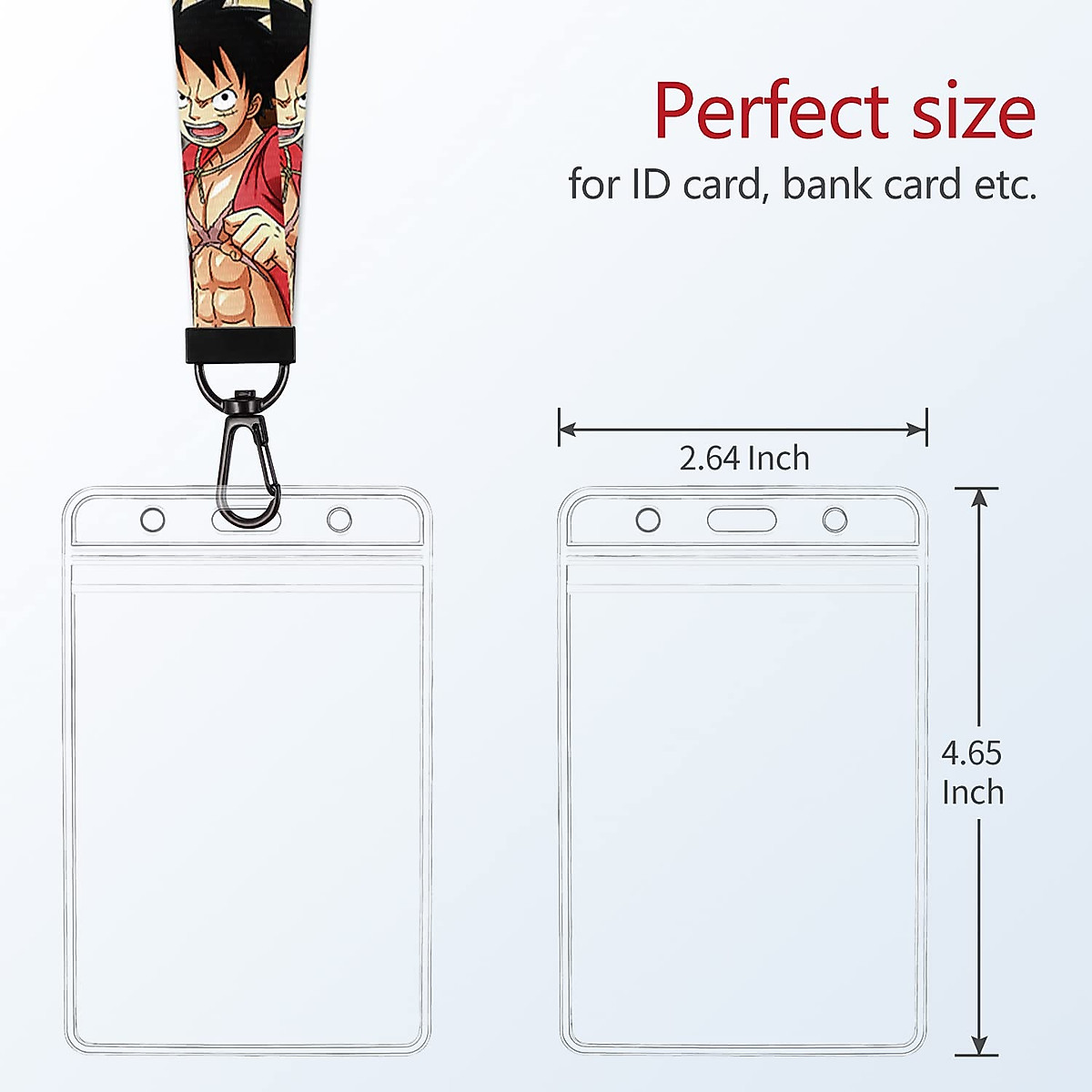 3 Pack Neck Lanyard with ID Badge Holder for Keys Key Chain Card Funny Cool Anime Lanyards for Women Men Guys Girl Boys Kids Gift GS414