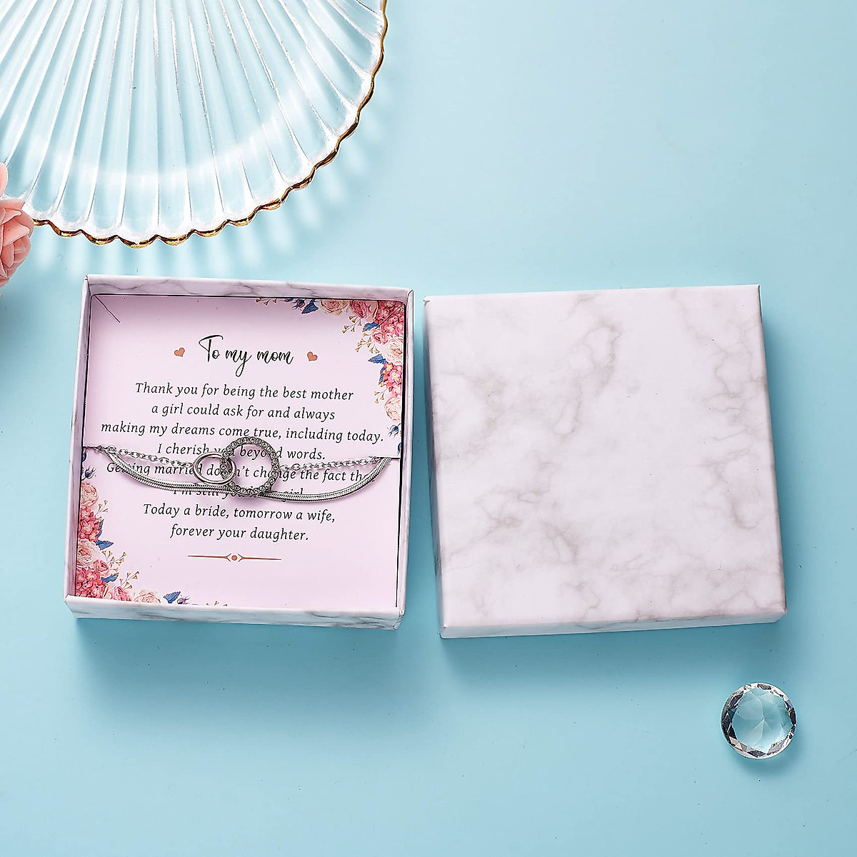 LParkin Mother of the Bride Gifts Bracelet Wedding Gift for Mom Mother Jewelry Bracelets