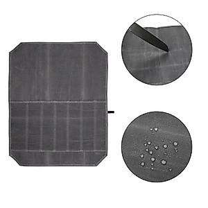 Oidnvay Knife Roll Case, Waxed Canvas Cutlery Knives Holders Protectors, Home Kitchen Cooking Tools and Utensils Wrap Bag - B