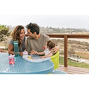 Inglesina Fast Dining Tray Plus, Clip-On Accessory for Fast Table Chair - For Toddlers, Baby and Kids - For Eating, Daycare or Restaurant - Non Slip, Portable, Space Saver and Reusable - Clear Plastic