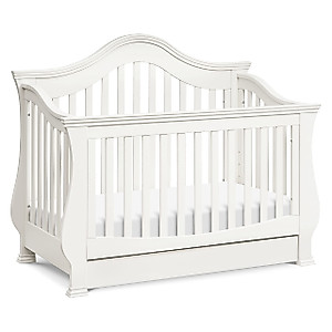Davinci Ashbury 4-in-1 Convertible Crib with Toddler Bed Conversion Kit in Warm White, Greenguard Gold Certified