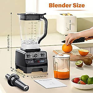 Enfmay Smoothie Blender Maker, 1450W High Performance Blender with 4 Preset Programs, 8 Speeds Control 33000RPM High-Speed, 2L Tritan BPA Free Container, Ice Crush Blender for Smoothie/Ice/Dessert/Nut