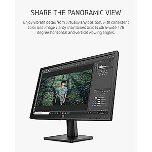 HP Newest 21.5" FHD Monitor, 1920x1080 VA Display, 75Hz Refresh Rate, 7ms Response Time, 3000:1 Contrast Ratio, TUV Certified Low Blue Light Mode, Ergonomic Tilt, HDMI & VGA Ports, VESA Mounting