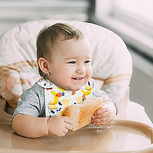 BUoonyer 10pcs Snap Muslin Cotton Bibs, Baby Bandanna Drool Bibs, Adjustable Soft Absorbent Cotton Scarf, Burp Cloths for Babies Infants Newborns Toddlers Feeding, Eating, Teething (Pink)