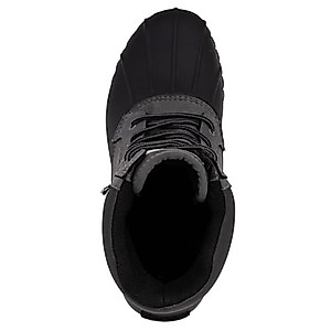 Nautica Mens Duck Boots - Waterproof Shell Insulated Snow & Rain Boot - Winter Shoe - Channing-Charcoal/Black-12