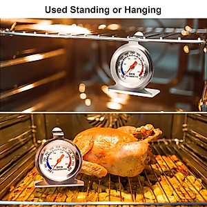 Hawgiman Stainless Steel Oven Thermometer for Electric/Gas Oven, Kitchen Cooking Grill Smoker Thermometer(50-300°C/100-600°F) (1)