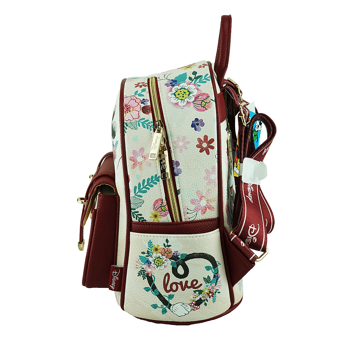 Wondapop Disney Mickey and Minnie Mouse 11" Vegan Leather Fashion Mini Backpack
