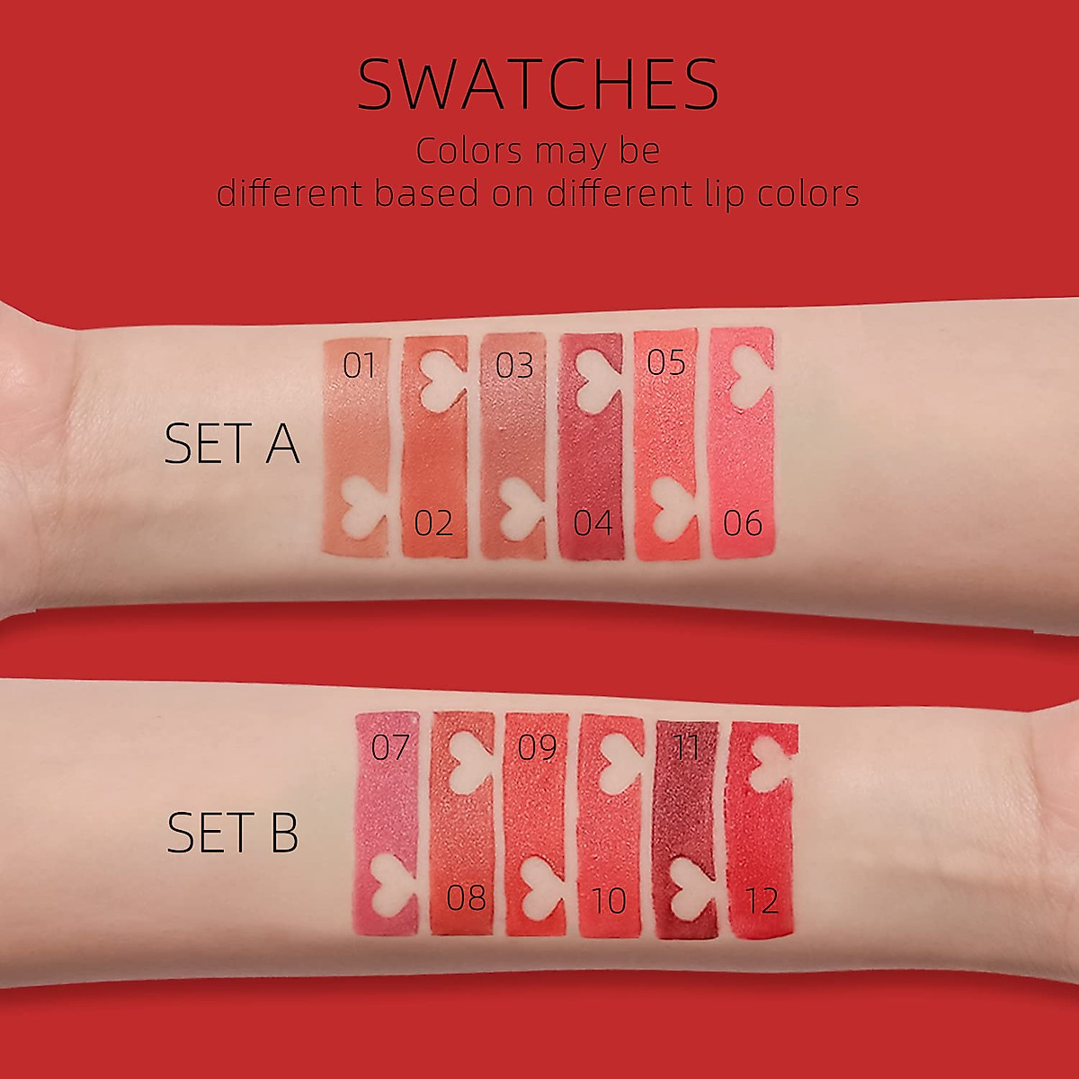 YOUNG VISION Classic Colors Lipstick, Lip Stick Bundles Gift Box Set, Matte Nude Finish, Retractable, 6 Packs