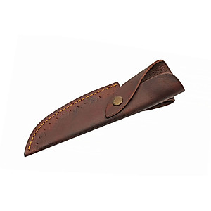 Brass Eagle Head Damascus Steel Blade Wood Handle 11 inch Hunting Knife