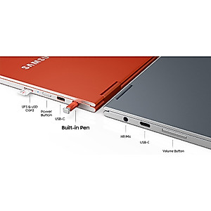 Samsung Galaxy Chromebook Tablet Touchscreen with Pen| 13.3 4K AMOLED Display| Intel i5-10210U| USB Type-C| Backlit Keyboard| Wi-Fi6| Chrome OS| Fingerprint (8GB RAM| 256GB SSD+128G SD Card) (Red)