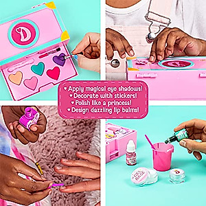Love, Diana Magical Make-Up Set by Horizon Group USA, Play Dress Up Makeup, Create DIY Lip Balms, Includes Over 20 Cosmetic Accessories, 250+ Stickers, Reusable Makeup Case & More, Multi