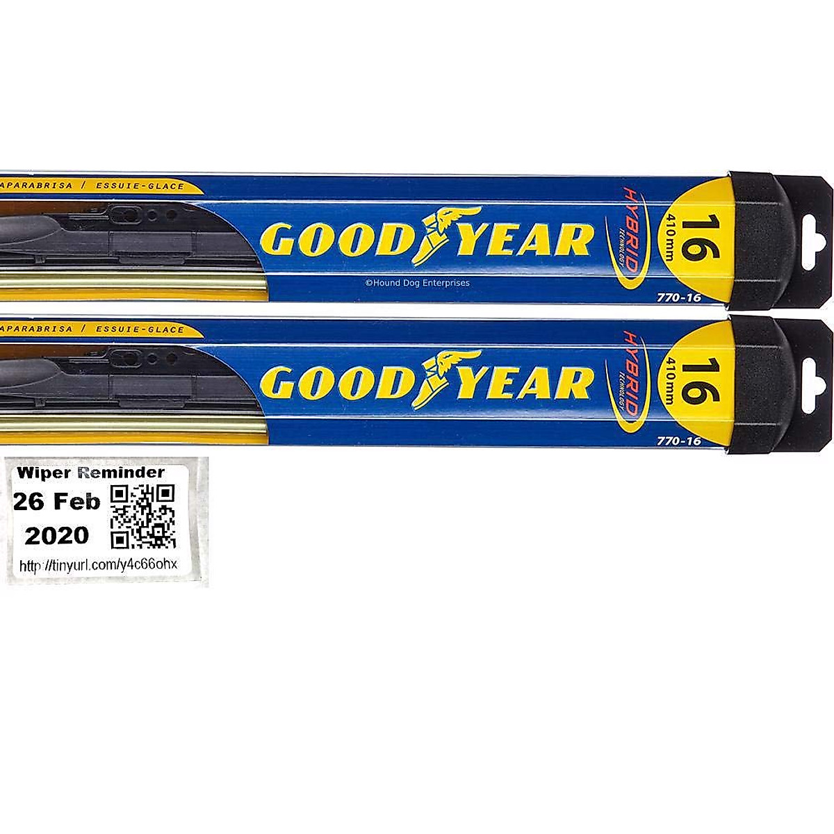 Windshield Wiper Blade Set/Kit/Bundle for 1983-1986 Chevrolet K5 Blazer - Driver & Passenger Blades & Reminder Sticker (Hybrid)