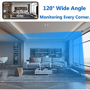 Wireless WIFI Home Security Camera Body Indoor Outdoor Surveillance Room Camera 1080P HD With Night Vision, Motion Detection Phone Application built-in battery Cat dog camera for home security pet