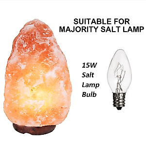 OHLGT 12 Pack Salt Lamp Light Bulbs 15 Watt, Himalayan Salt Lamp Original Replacement Bulbs E12 Socket Long Lasting Incandescent Bulbs Warm Light