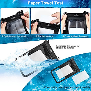 AVOAR 2 Pack Waterproof Phone Pouch, [Up to 10"] Large IPX8 Waterproof Cellphone Case Dry Bag Compatible with iPhone 15 Pro Max/14/13/13/11, Galaxy S23/22/21, Universal Water Proof Bag for Beach