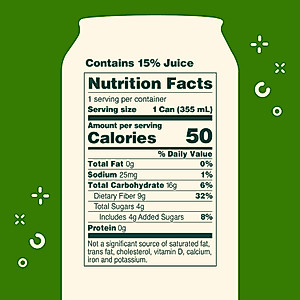 OLIPOP Prebiotic Soda Pop, Lemon Lime, A New Kind of Soda Packed with Prebiotics, Fiber, and Botanicals, Gluten Free, Vegan, GMO Free, 12oz (12-Cans)