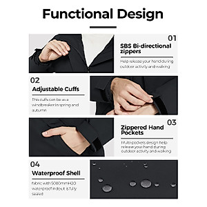 Ampake Women's 3 in 1 Parka Jacket Warm Winter with Detachable Puffer Coat (Black,L)