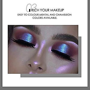 AKARY 12 Colors Glitter Eyeshadow, Mashed Potato Pearlescent Monochrome Eyeshadow Polarized Light Not Smudged Eye Shadow, Highly Pigmented Eye Makeup Cosmetics Gift for Women And Girls Eye Brightening Flash Powder (#03 Golden Brown)