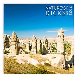 Wall Calendar 2025, 12 x 12 inch, Funny Gift, White Elephant, Gag Gift, Secret Santa… (Nature's Dicks)