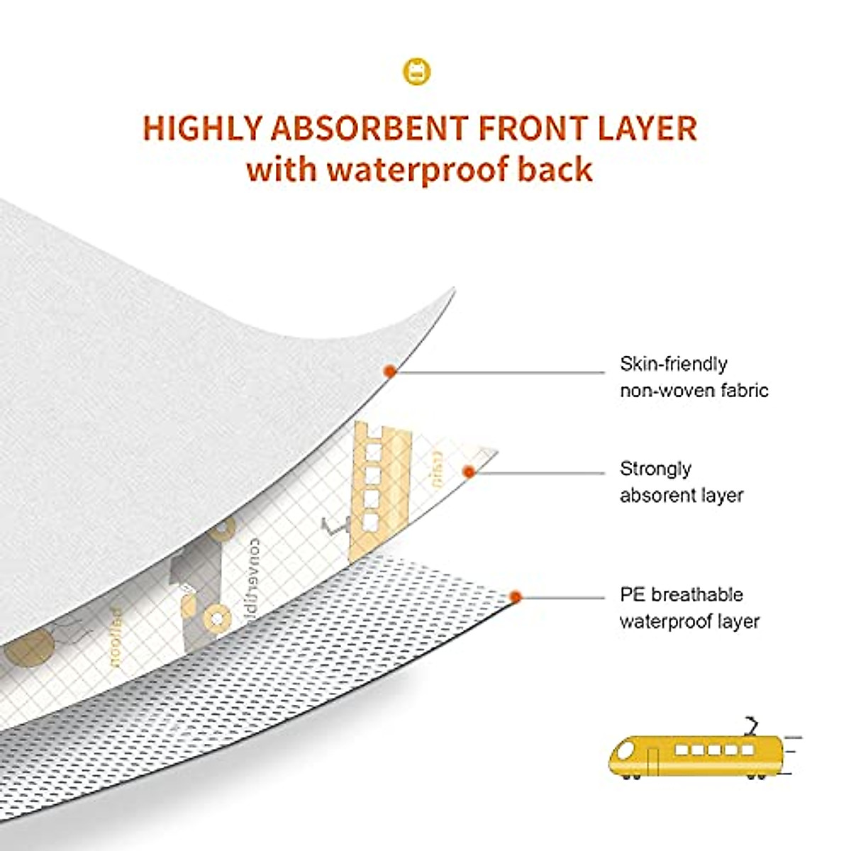 SUPEI FEIKY 50 PCS Disposable Bibs, Baby Bibs for Girls and Boys, Travel Bibs with Individual Package, Large Pocket, Waterproof and Adjustable