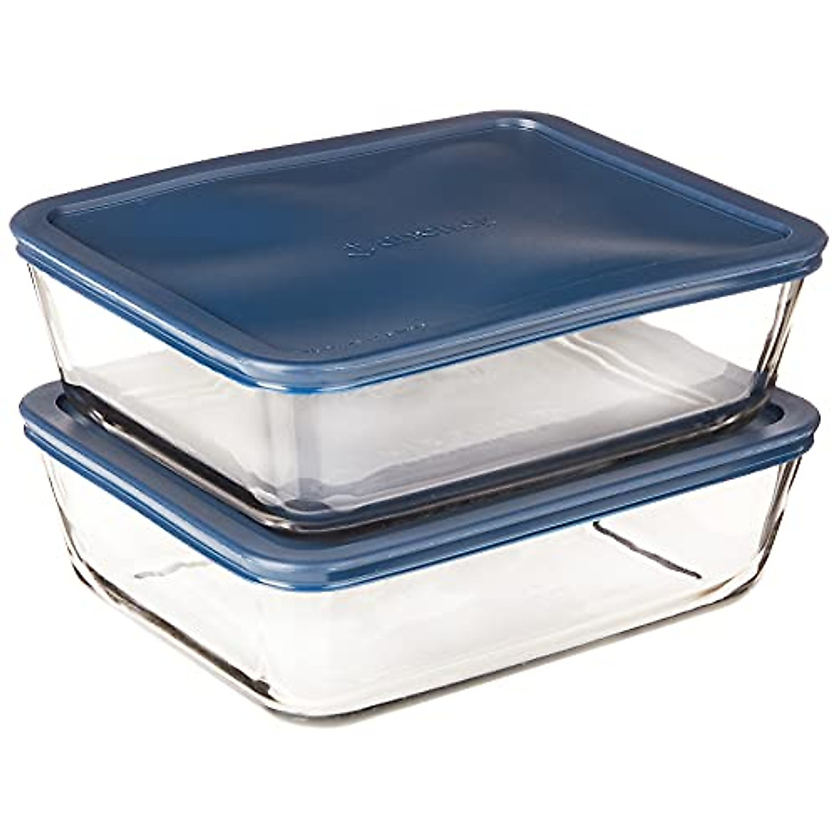 Anchor Hocking 11-Cup Rectangular Food Storage Containers, Blue, Set of 2 -