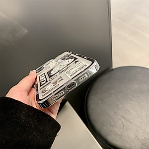 Cool Clear Case Compatible with iPhone 13 Mini for Mens and Womens,Clear Case with Cartoon Street Fashion Pattern Design Slim Soft Silicone Protection Phone Cover (White,13 Mini)