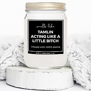 YouNique Designs Smells Like Tamlin Candle - Bookish Candles, Book Lovers Gifts, Book Themed Gifts for Book Lovers Women, Book Club Gifts Ideas, Reading Themed Gifts (Lavender & Vanilla)