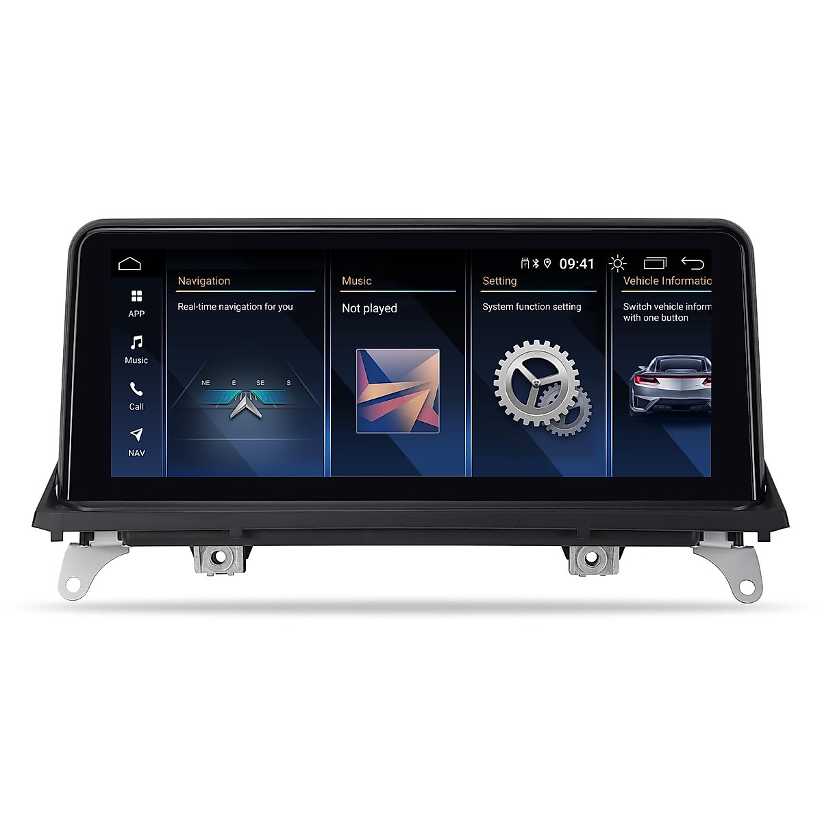 For BMW X5 E70 X6 E71 2011 2012 2013 CIC Upgrade Stereo Car Radio Qualcomm 665 (4GB + 64GB) Built-in 4G LTE Module GPS Navigation Wireless Apple CarPlay Android Auto 10.25 inch 1920 x 720 Touch Screen