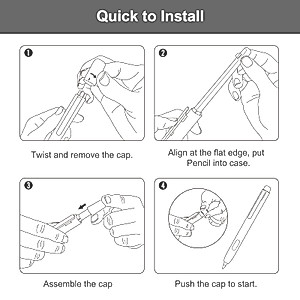 MoKo Holder Sleeve Compatible with Apple Pencil 2nd Generation, Retractable PC Pen Sleeve with Sturdy Clip for iPad Air 5th/4th Gen, iPad Pro 11/Pro 12.9 2021/2020, iPad Mini 6 2021, White