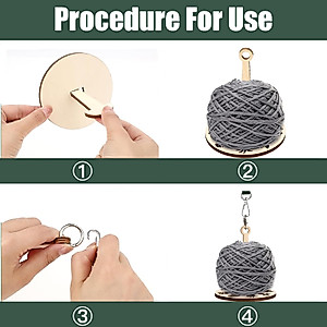 Portable Wrist Yarn Holder, Wooden Wrist Yarn Holder, Yarn Holder for Crocheting, Yarn Spinner for Crocheting, Yarn Holder with Wrist Strap, Presents for Craft Lovers