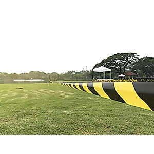 AurGun Black & Yellow Hazard Safety Warning Stripe Tape, 2inch x 108Ft High Visibility Barricade Adhesive Tape for Floor, Walls, Pipes and Equipment Marking