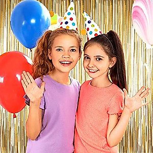 HalloweenDecorate 4 Pack Champagne Gold Foil Fringe Curtain Backdrop, 3.28Ft x 8.2Ft Metallic Tinsel Streamer Curtains for Party, Photo Booth Props, Birthday, Graduation Decoration Party Supplies